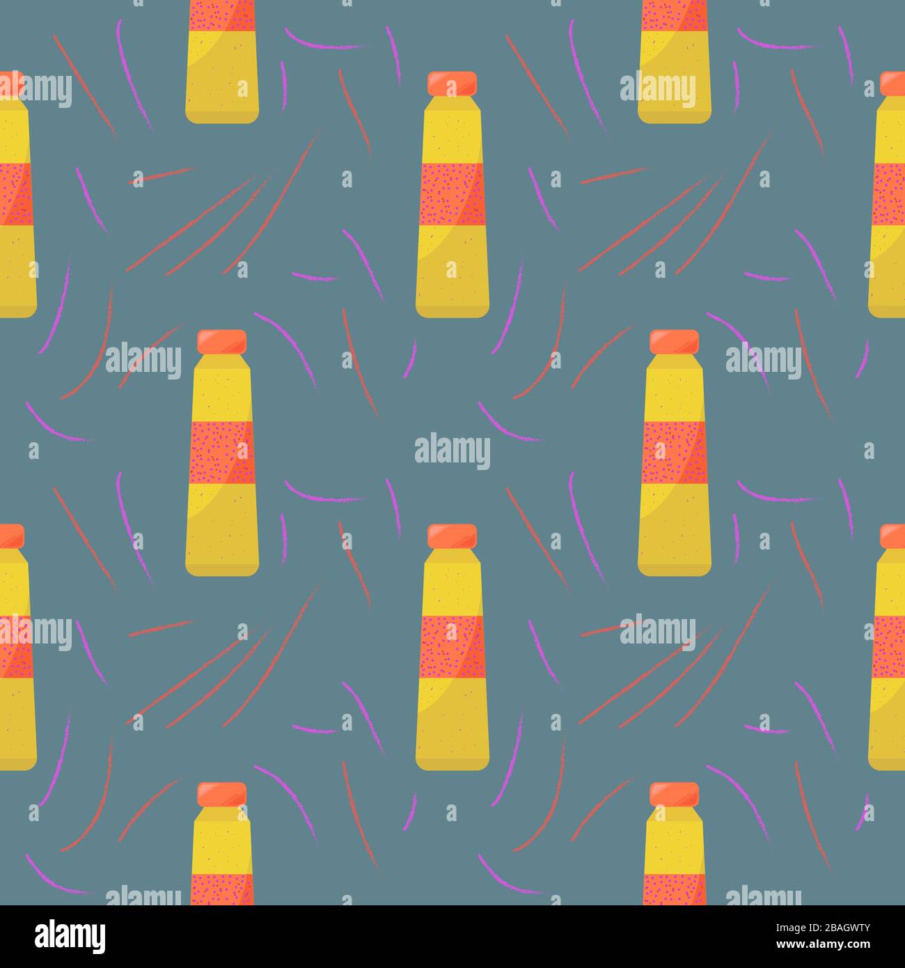 Bottles pattern, illustration, vector on white background Stock Vector ...
