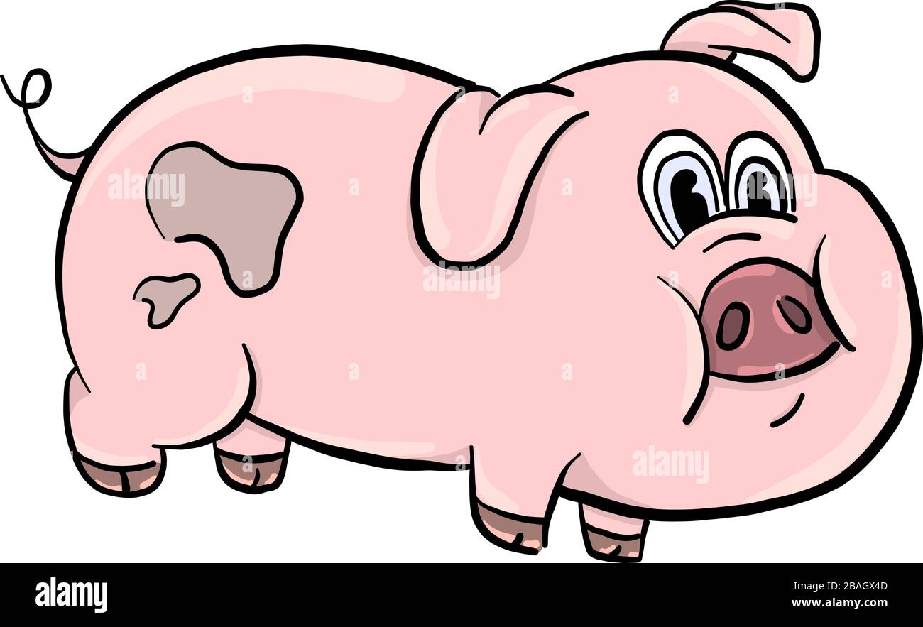 Fat pig illustration hi-res stock photography and images - Alamy
