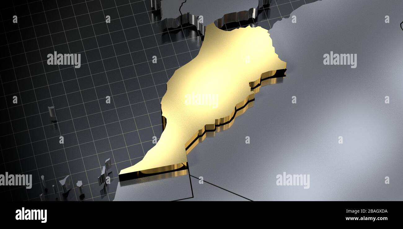 Simple outline map morocco hi-res stock photography and images - Alamy