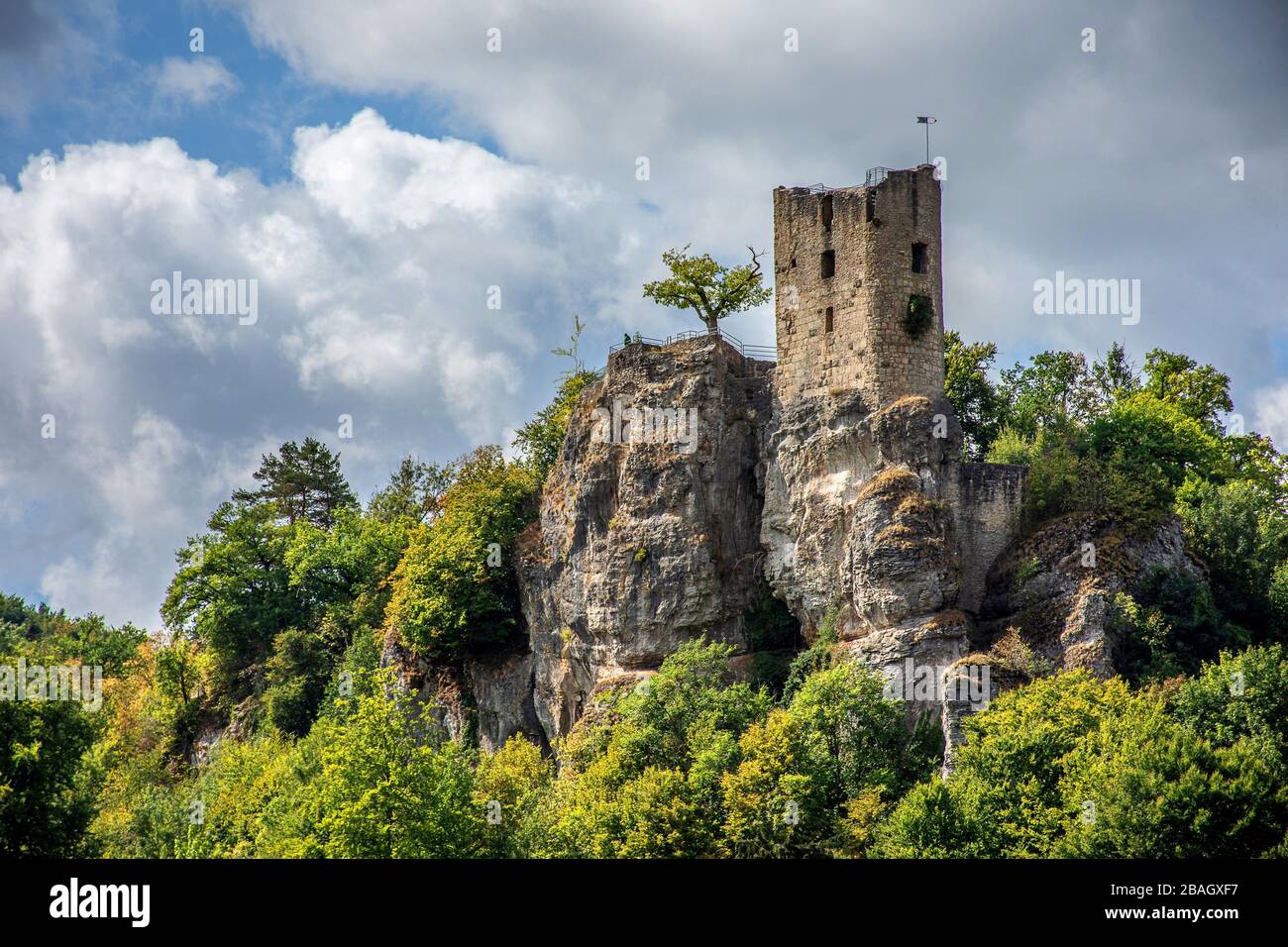 Neideck castel ruin, Germany, Bavaria, Upper Franconia, Oberfranken ...