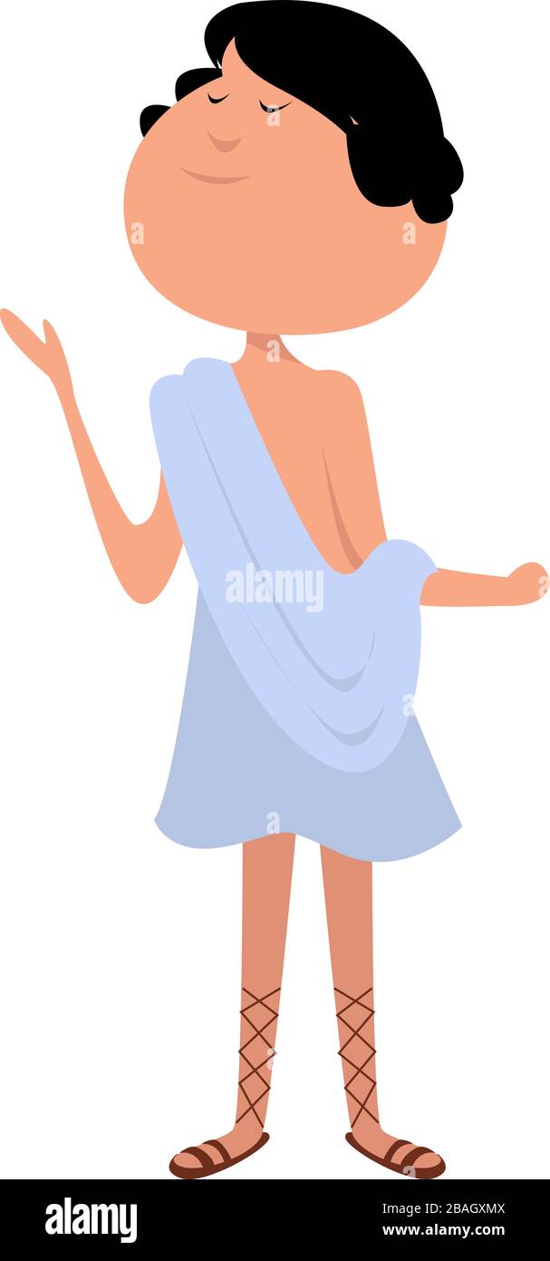 Philosopher, illustration, vector on white background Stock Vector ...