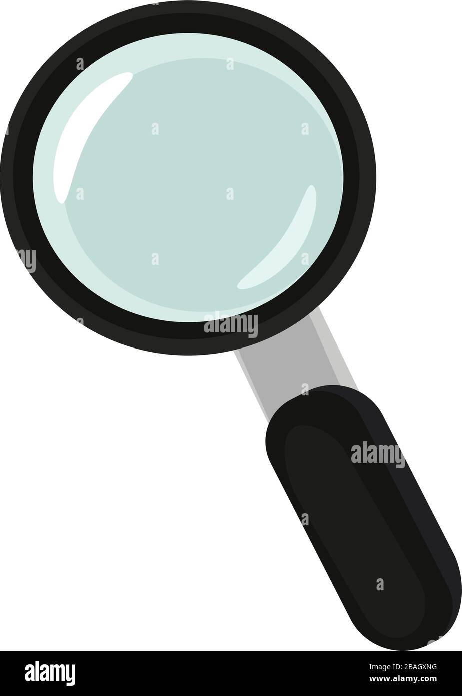 Magnifying glass, illustration, vector on white background Stock Vector ...
