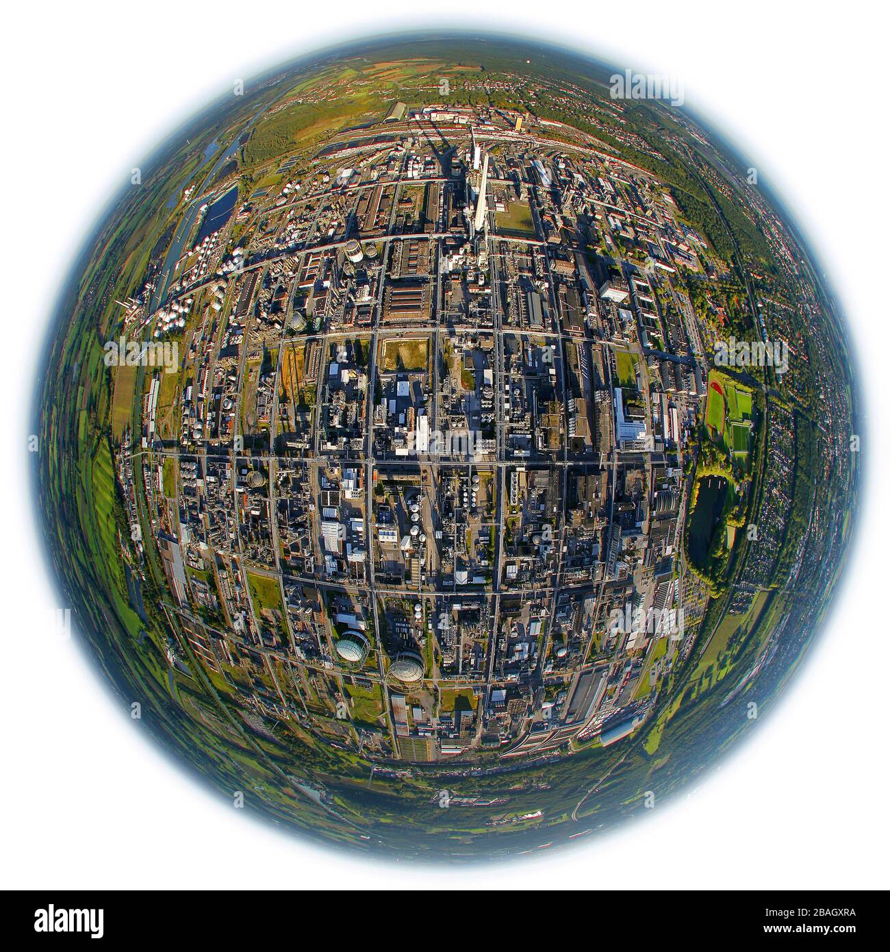 Industrial landscape chemical plant Cut Out Stock Images & Pictures - Alamy