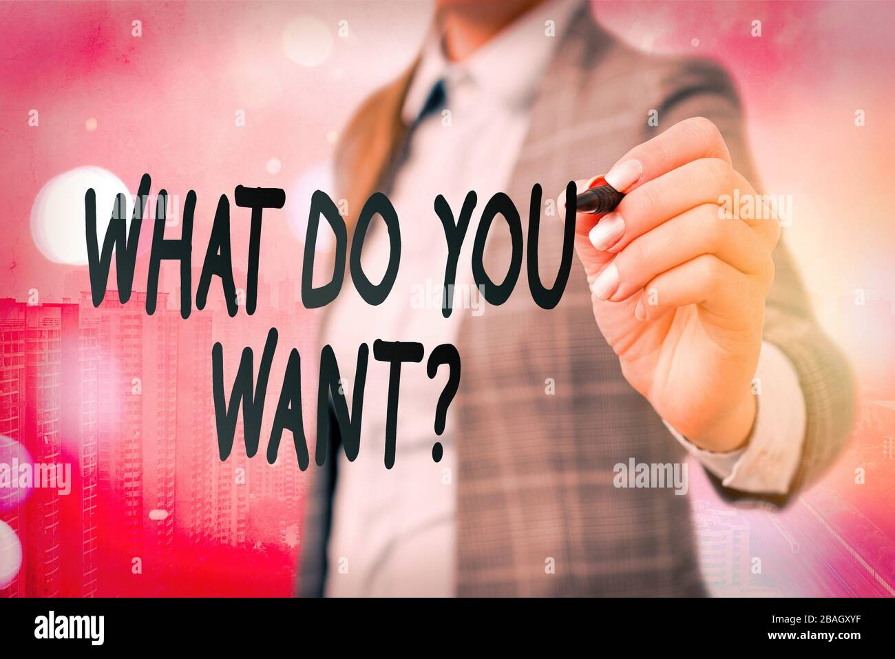 Word writing text What Do You Want Question. Business photo showcasing ...