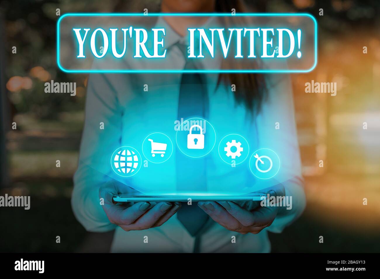 Writing note showing You are Invited. Business concept for make a ...