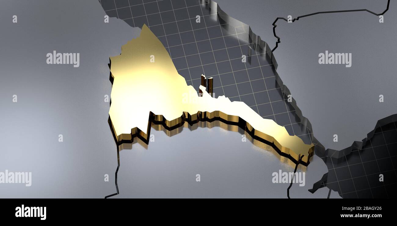 Eritrea - country shape - 3D illustration Stock Photo - Alamy