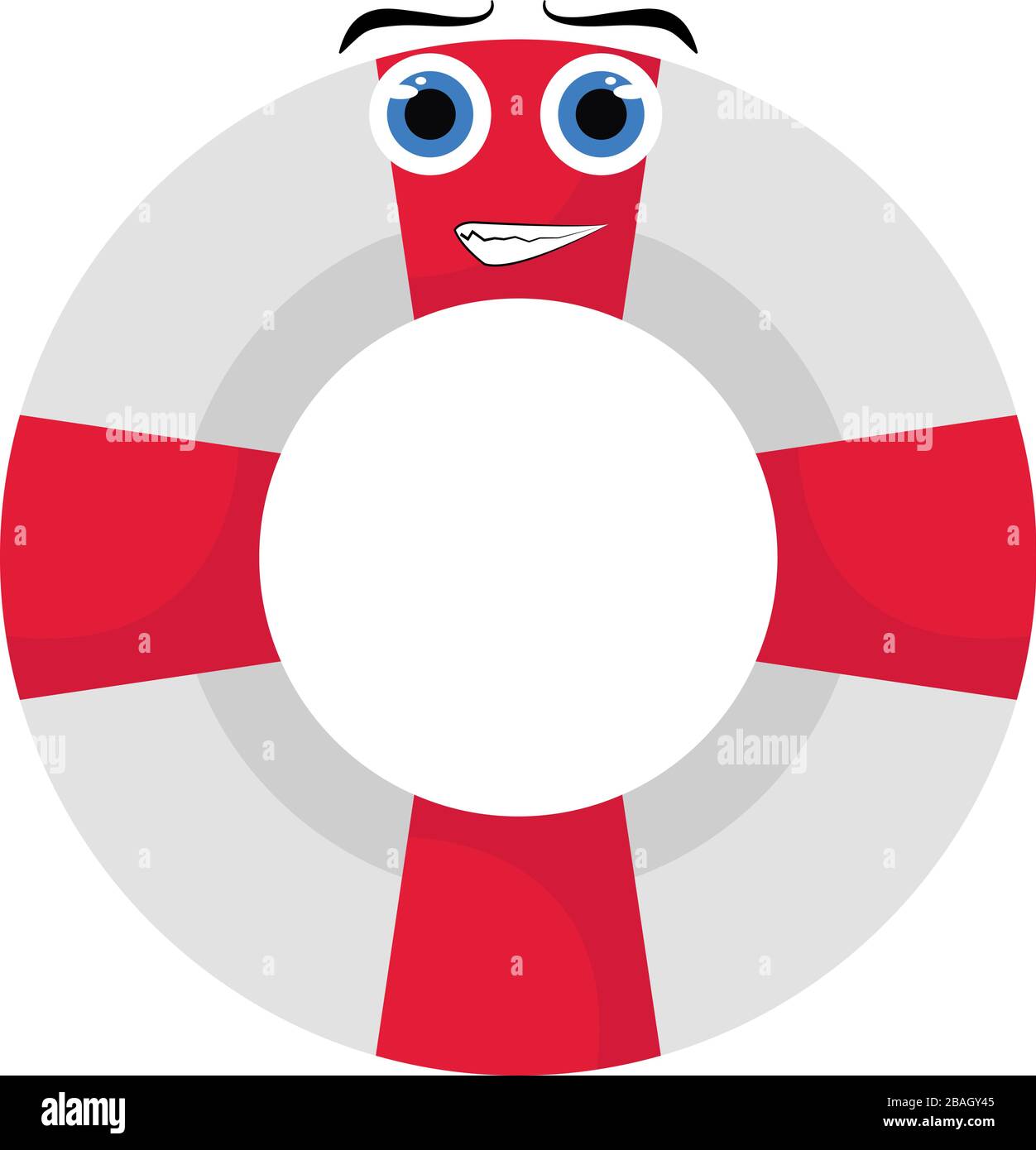 Lifebuoy ring, illustration, vector on white background Stock Vector ...