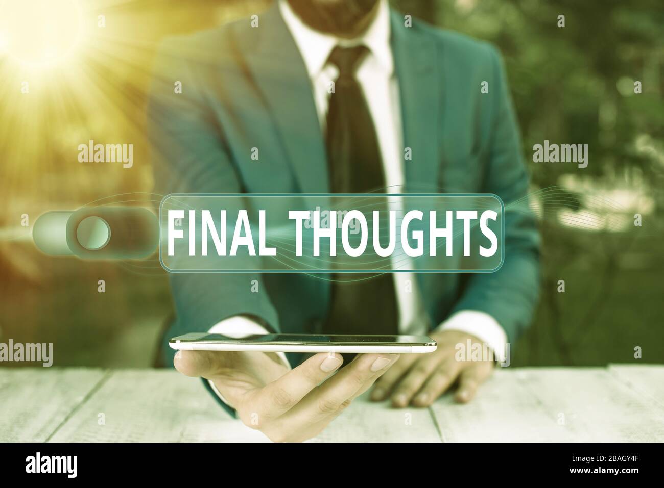 Handwriting text writing Final Thoughts. Conceptual photo the ...