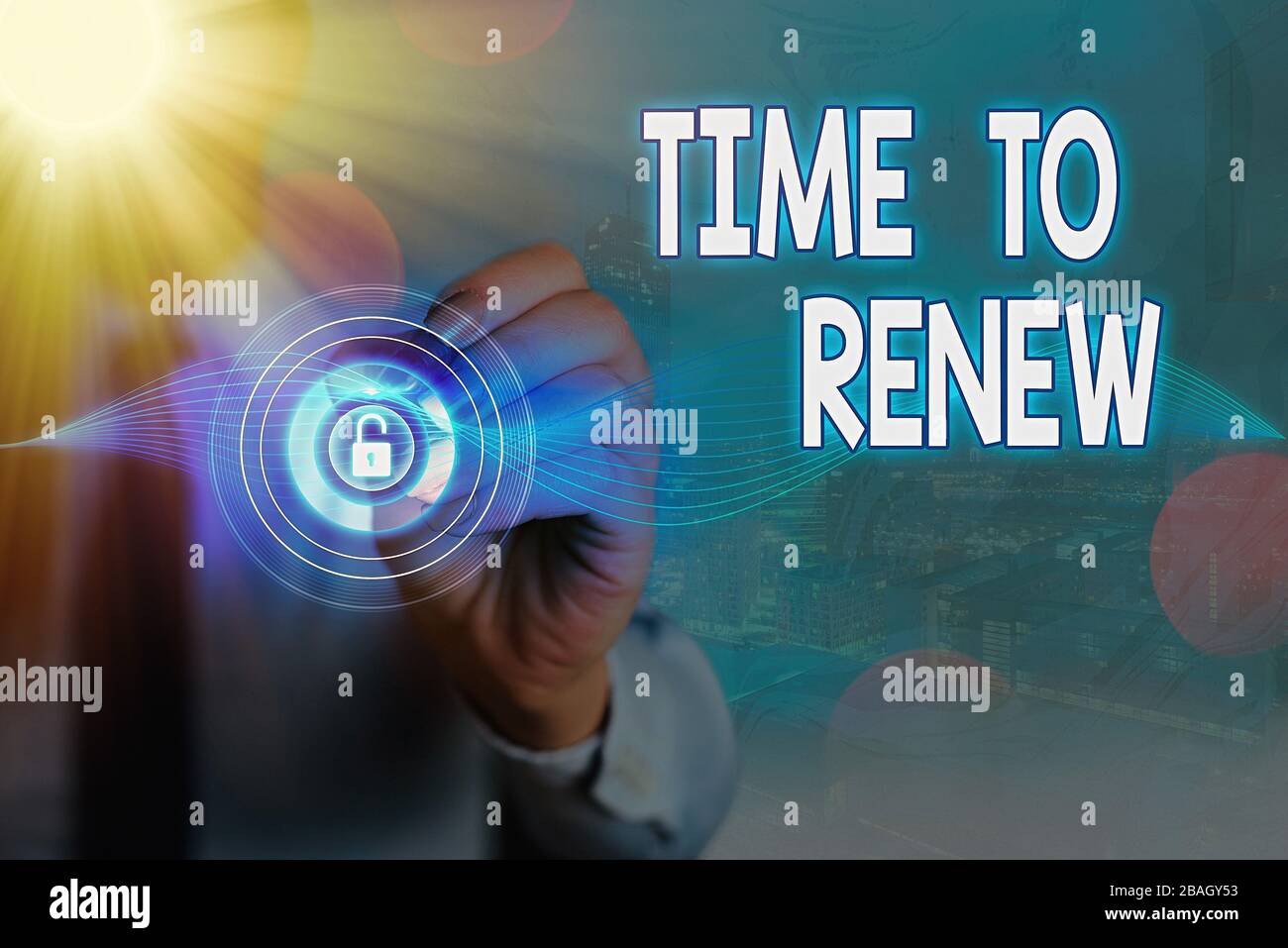 Conceptual hand writing showing Time To Renew. Concept meaning ...