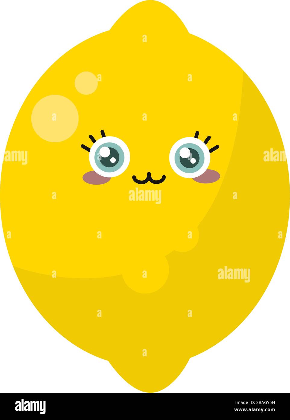 Cute lemon, illustration, vector on white background Stock Vector Image ...