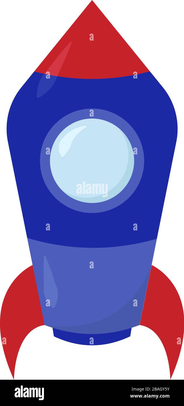 Blue space rocket, illustration, vector on white background Stock Vector Image & Art - Alamy