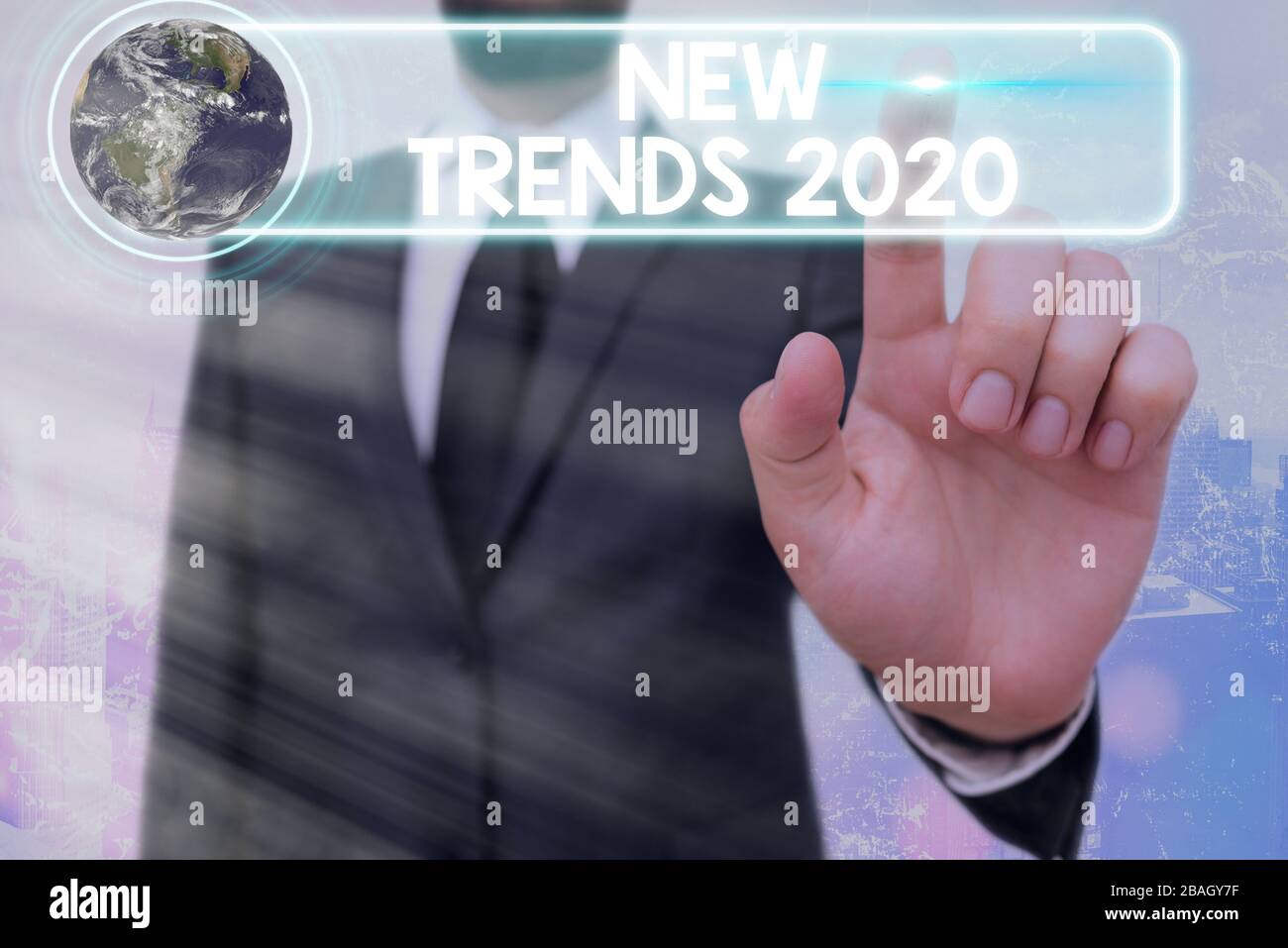 Writing note showing New Trends 2020. Business concept for general ...