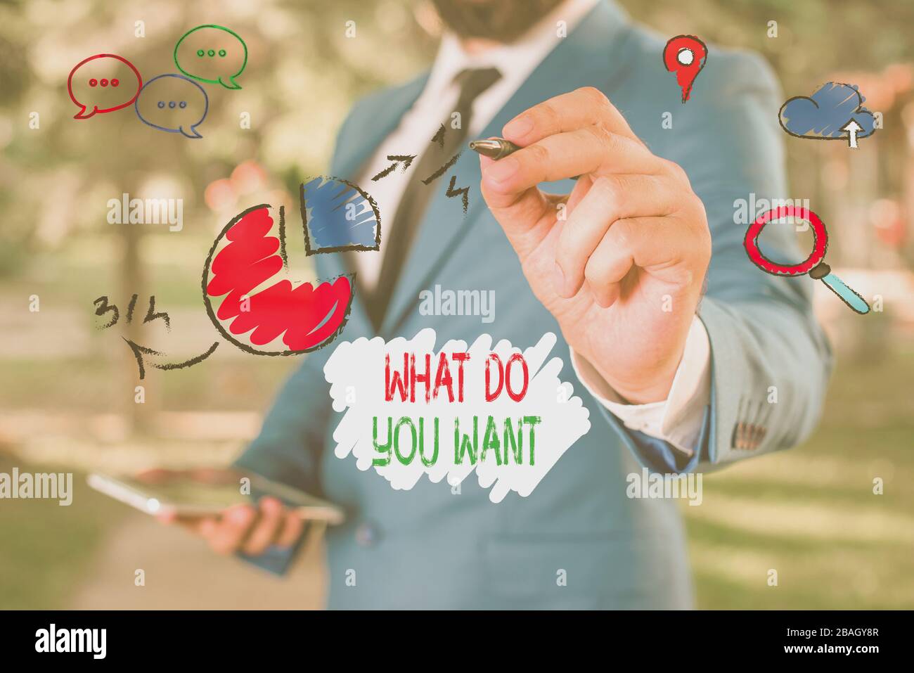 Conceptual hand writing showing What Do You Want. Concept meaning used ...