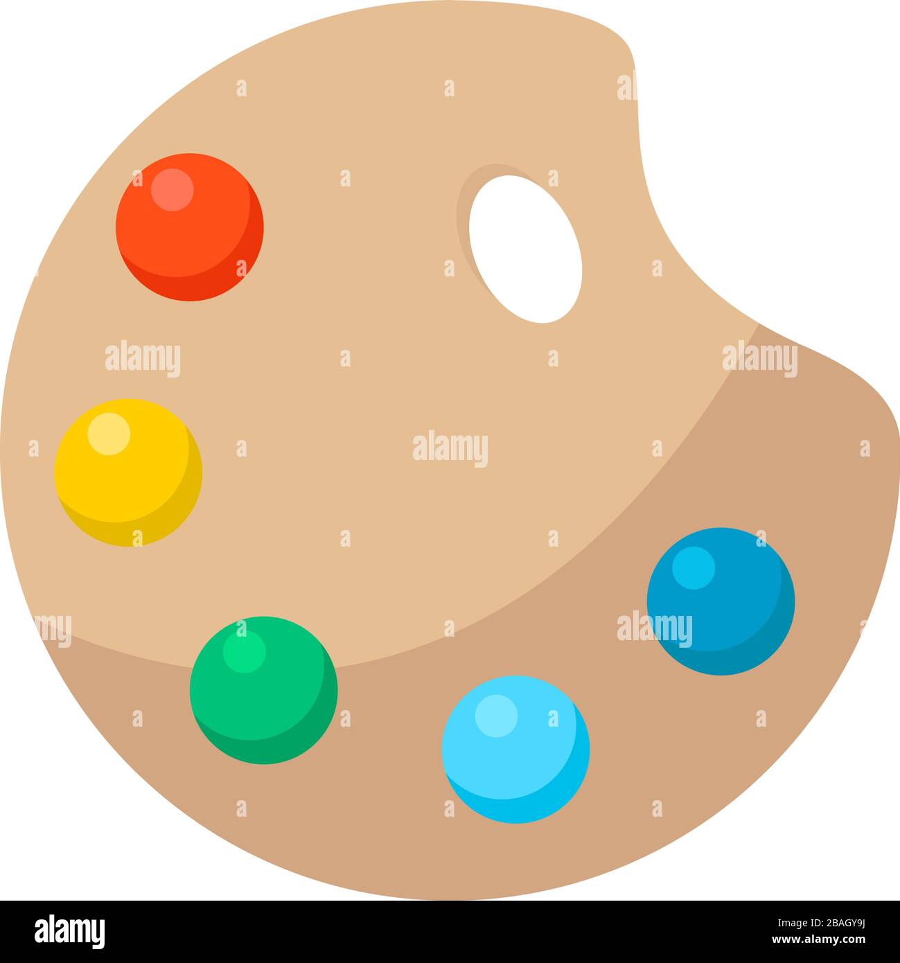 Color palette, illustration, vector on white background Stock Vector ...