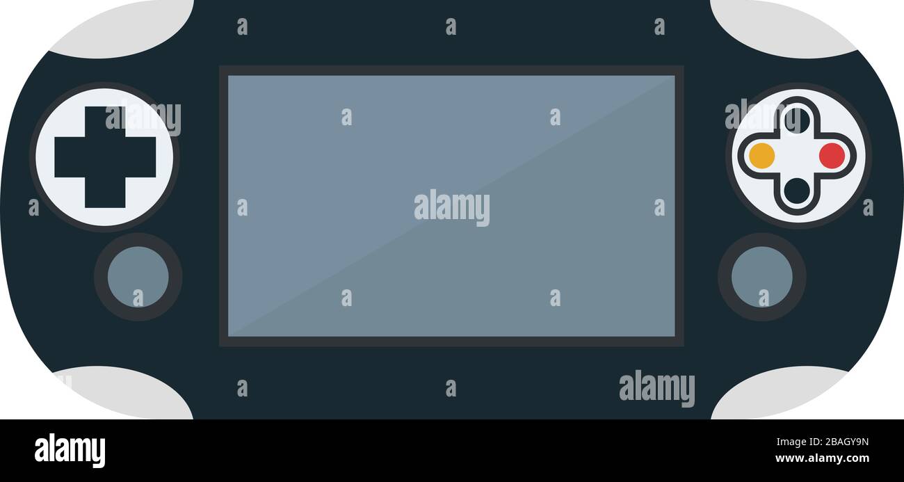 Gaming device, illustration, vector on white background Stock Vector ...