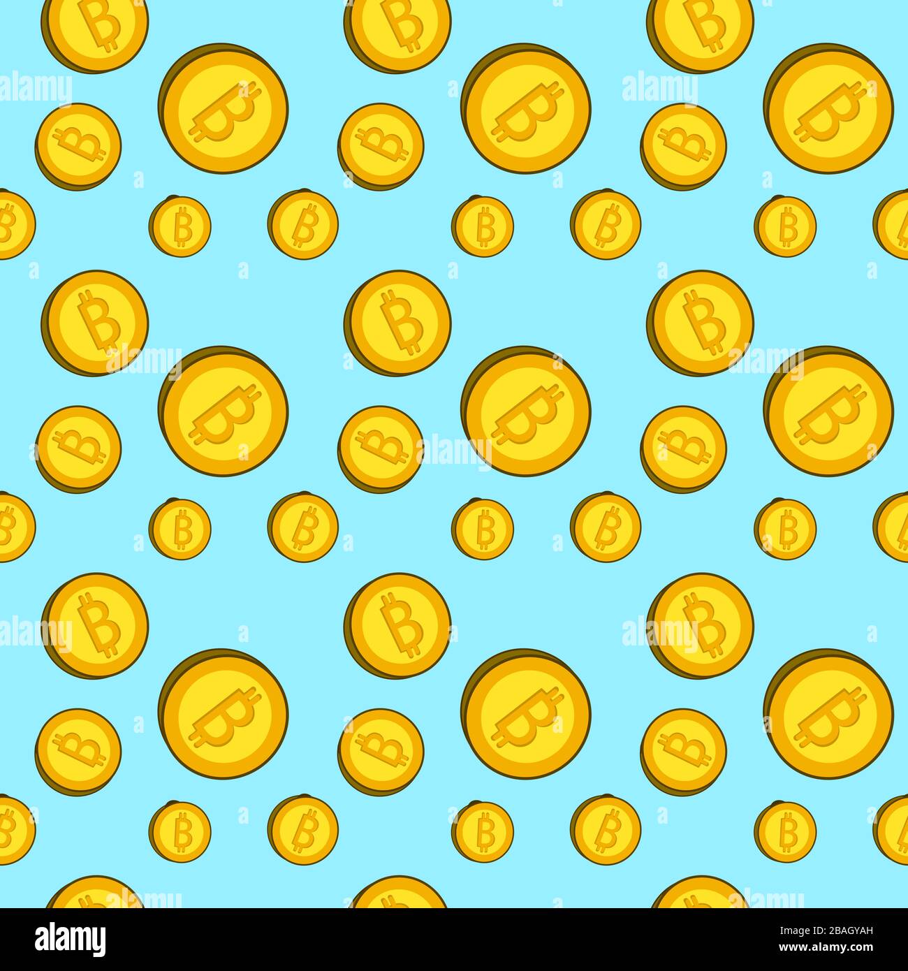 Bit coin pattern, illustration, vector on white background Stock Vector ...