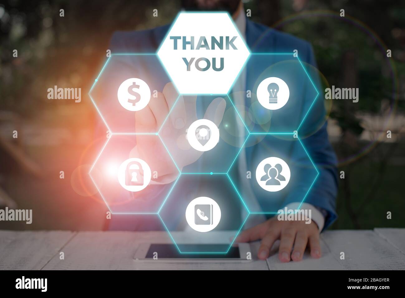 Writing note showing Thank You. Business concept for a polite ...