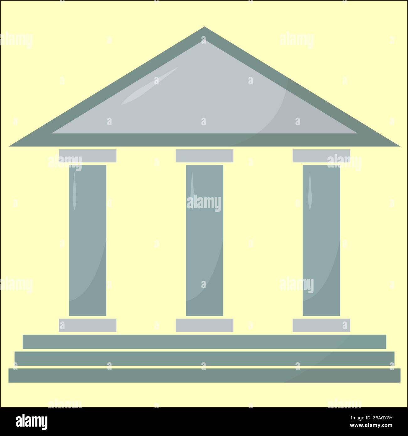 Part of Acropolis, illustration, vector on white background Stock ...