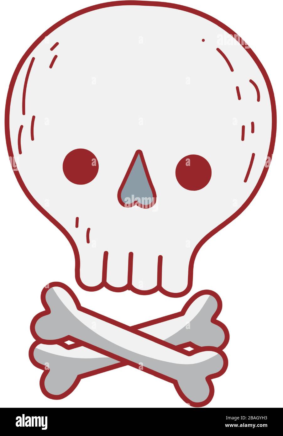 skull death cartoon isolated icon design vector illustration Stock ...