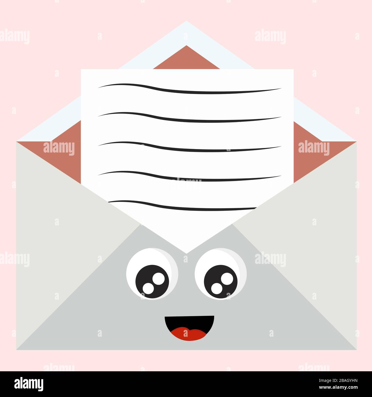 Happy mail, illustration, vector on white background Stock Vector Image ...
