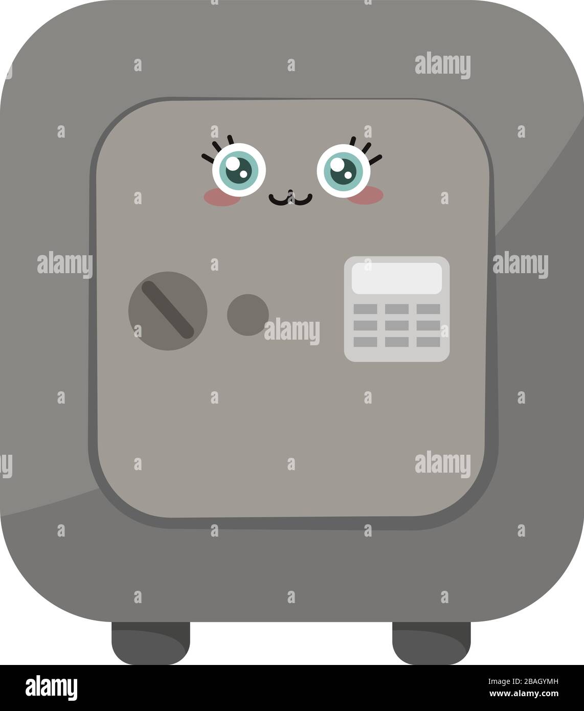 Cute safe, illustration, vector on white background Stock Vector Image ...