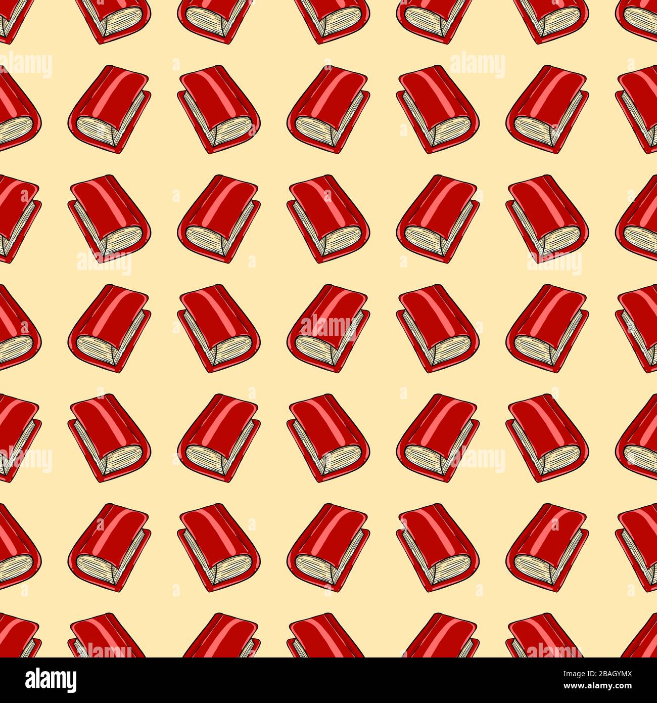 Red diary pattern, illustration, vector on white background Stock ...