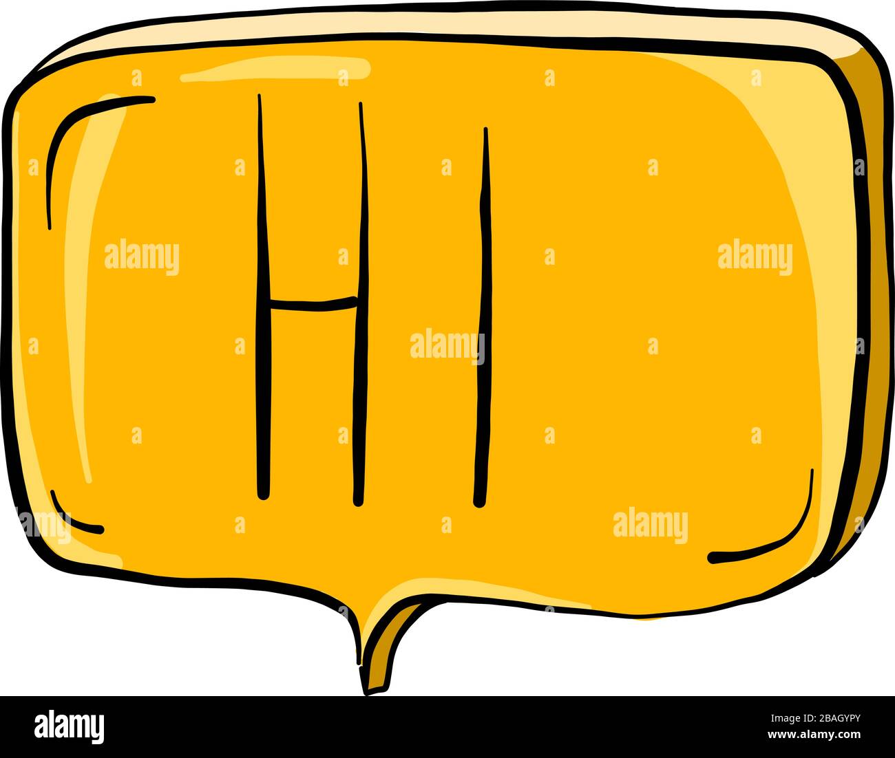 Hi sign, illustration, vector on white background Stock Vector Image ...