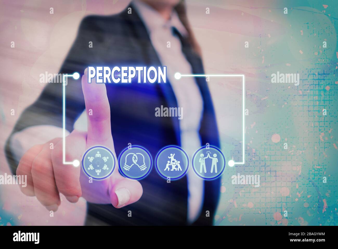 Conceptual hand writing showing Perception. Concept meaning individuals ...