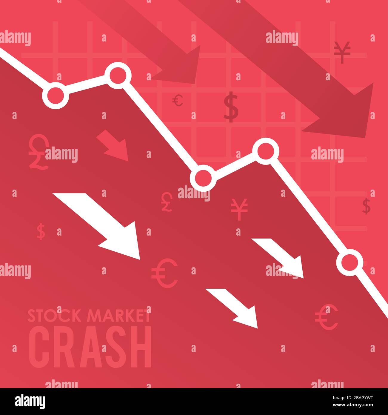 stock market crash with arrows down Stock Vector Image & Art - Alamy