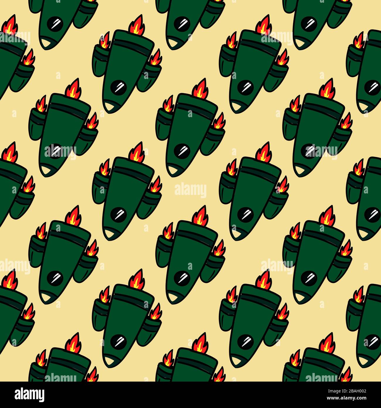 Rocket pattern, illustration, vector on white background Stock Vector ...