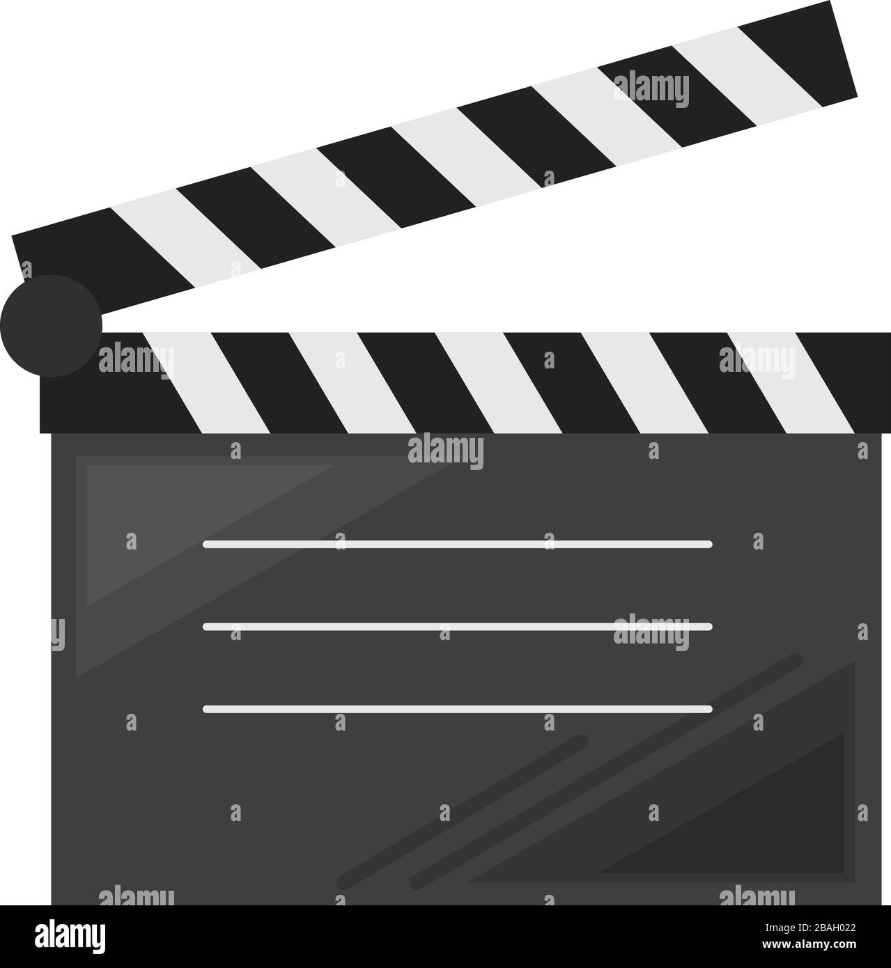 Movie clapper, illustration, vector on white background Stock Vector ...