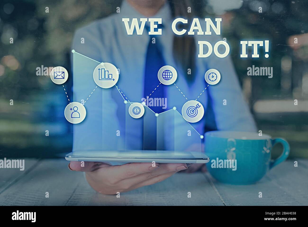 Conceptual hand writing showing We Can Do It. Concept meaning see ...