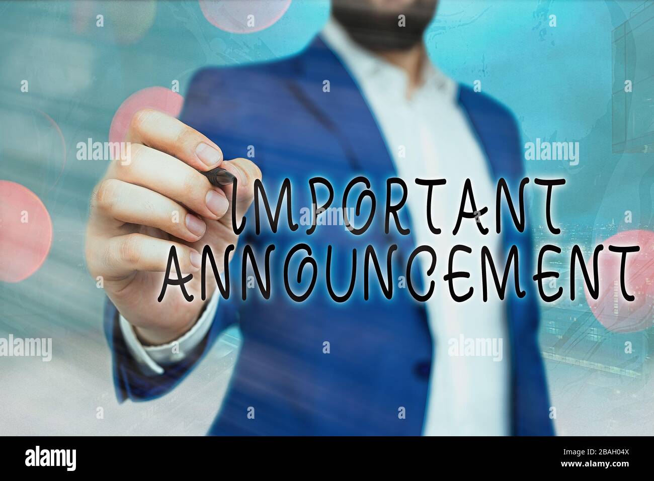 Handwriting text Important Announcement. Conceptual photo spoken ...