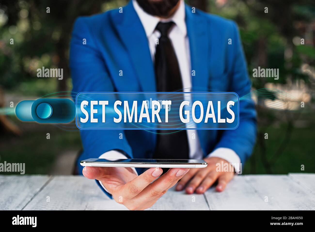 Handwriting text writing Set Smart Goals. Conceptual photo giving ...