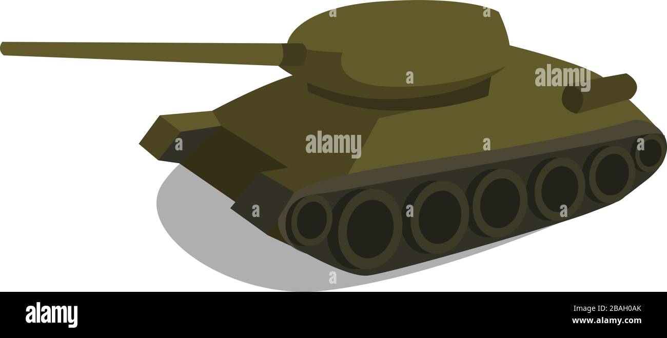 Green tank, illustration, vector on white background Stock Vector Image ...