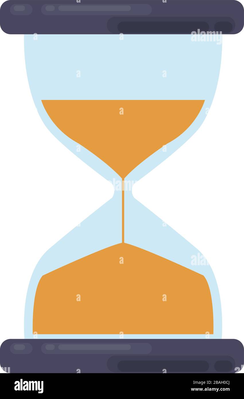 Sand clock, illustration, vector on white background Stock Vector Image ...