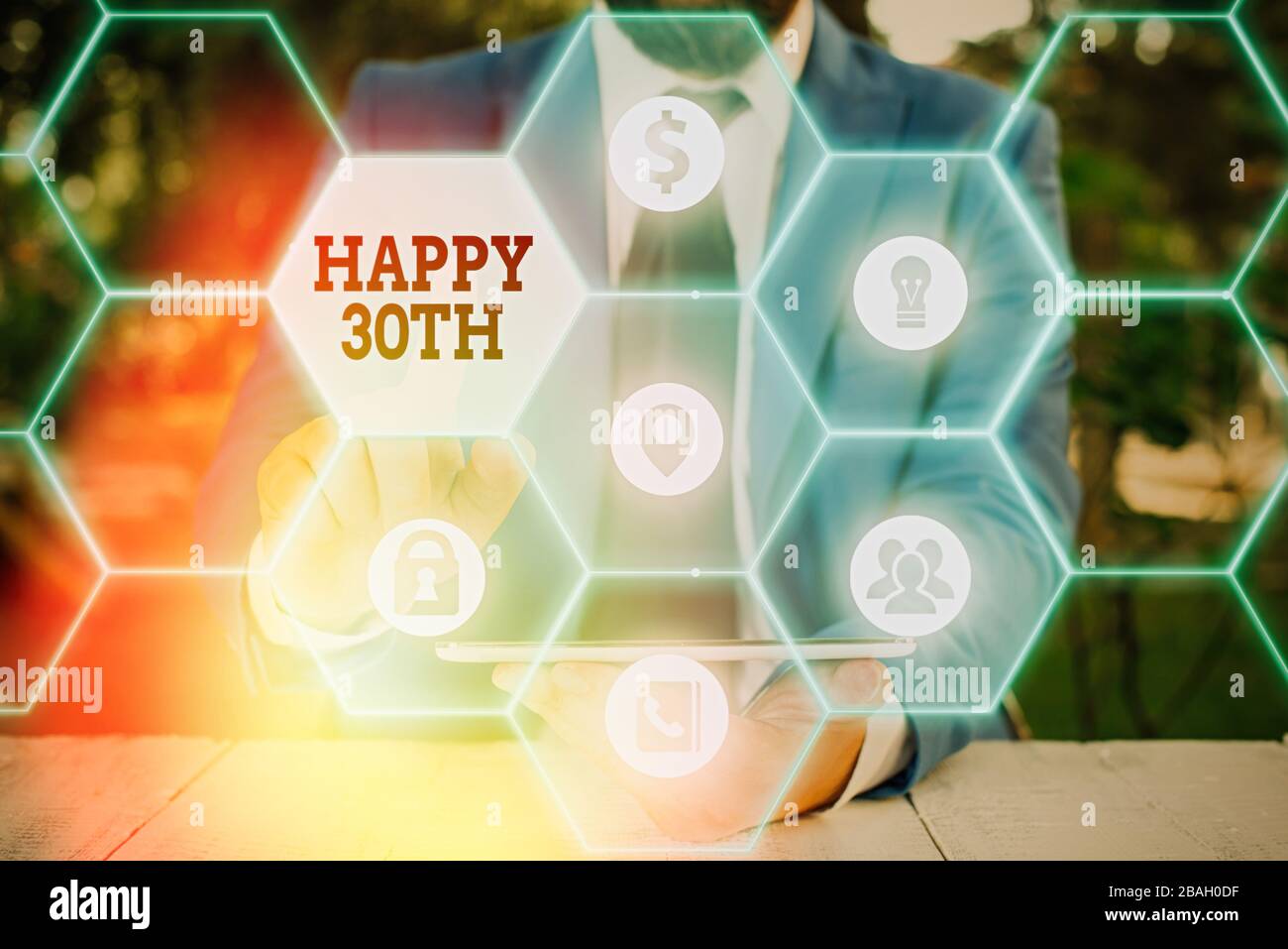 Handwriting text writing Happy 30Th. Conceptual photo a joyful occasion ...