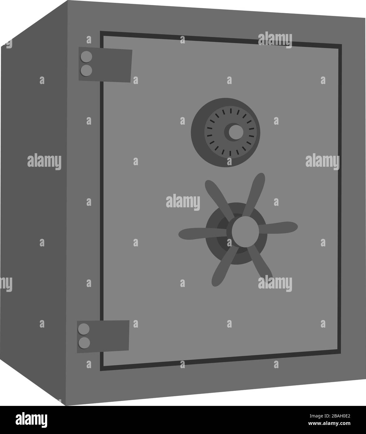 Grey safe, illustration, vector on white background Stock Vector Image ...
