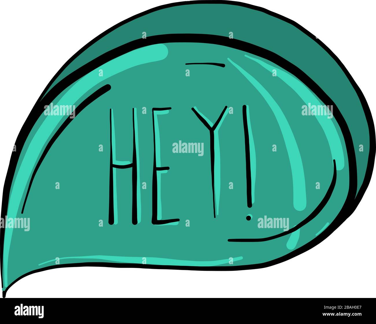 Hey sign, illustration, vector on white background Stock Vector Image ...