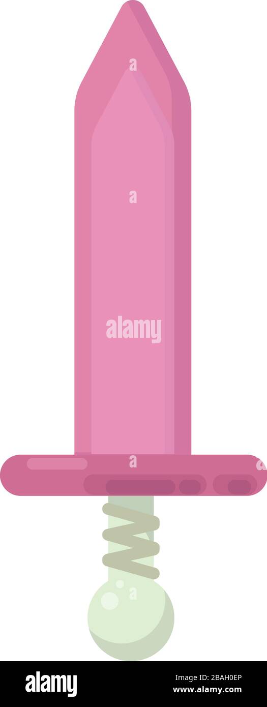 Pink sword, illustration, vector on white background Stock Vector Image ...