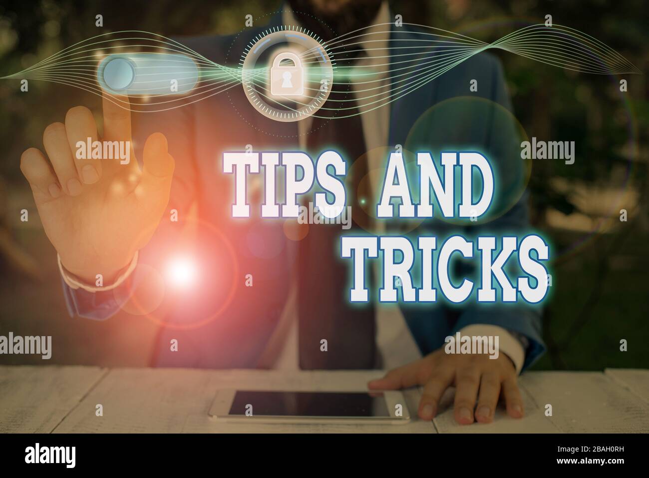 Conceptual hand writing showing Tips And Tricks. Concept meaning piece ...
