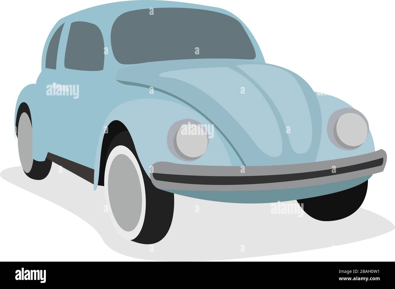 Beetle car, illustration, vector on white background Stock Vector Image ...