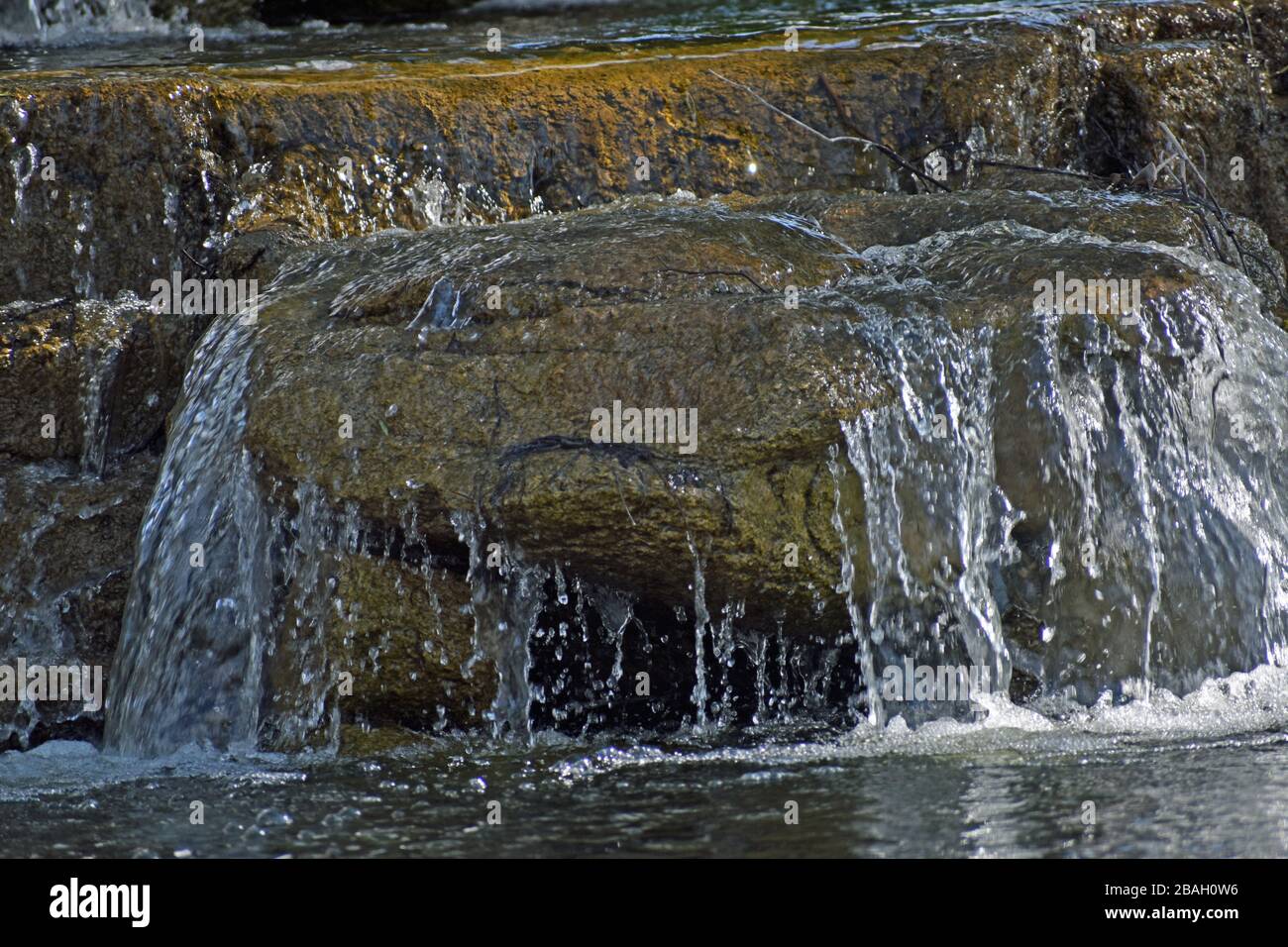 Water Feature with Falls Stock Photo - Alamy