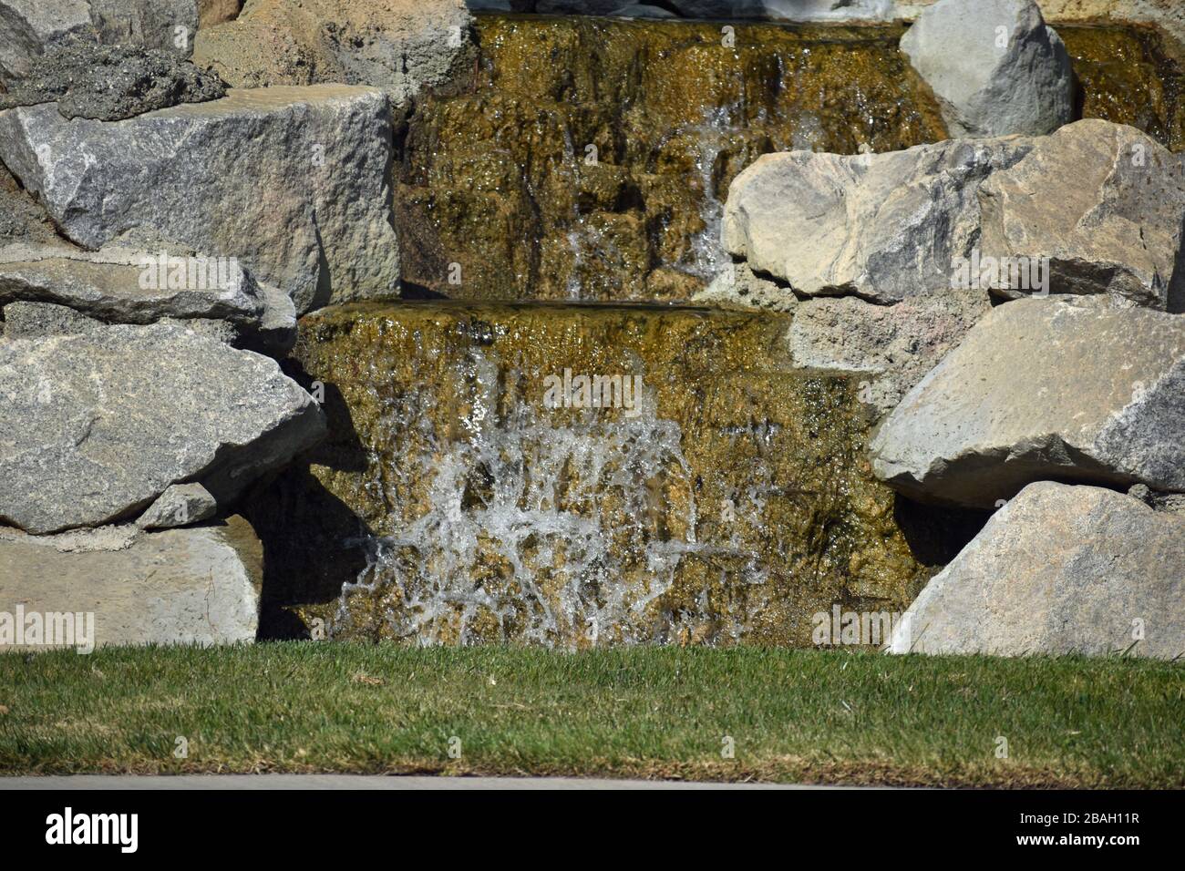 Rock Entry Fountain Stock Photo - Alamy