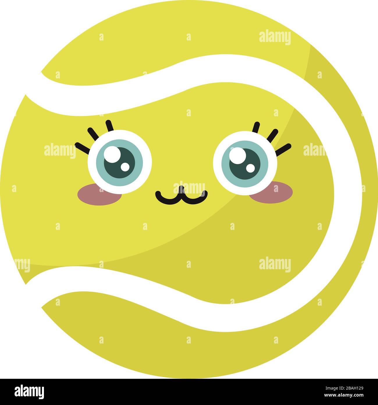 Cute tennis ball, illustration, vector on white background Stock Vector ...