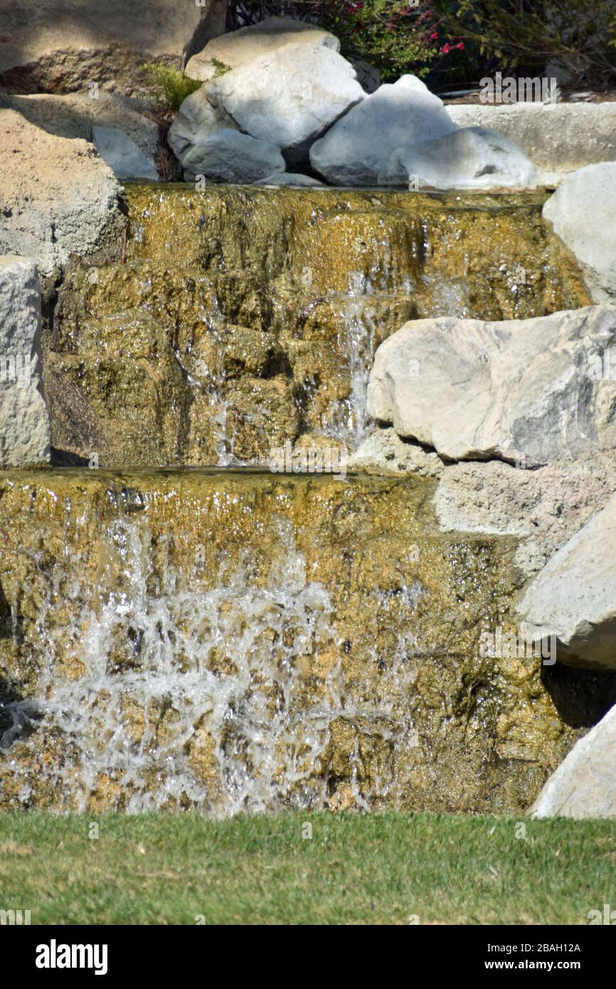 Rock Entry Fountain Stock Photo - Alamy