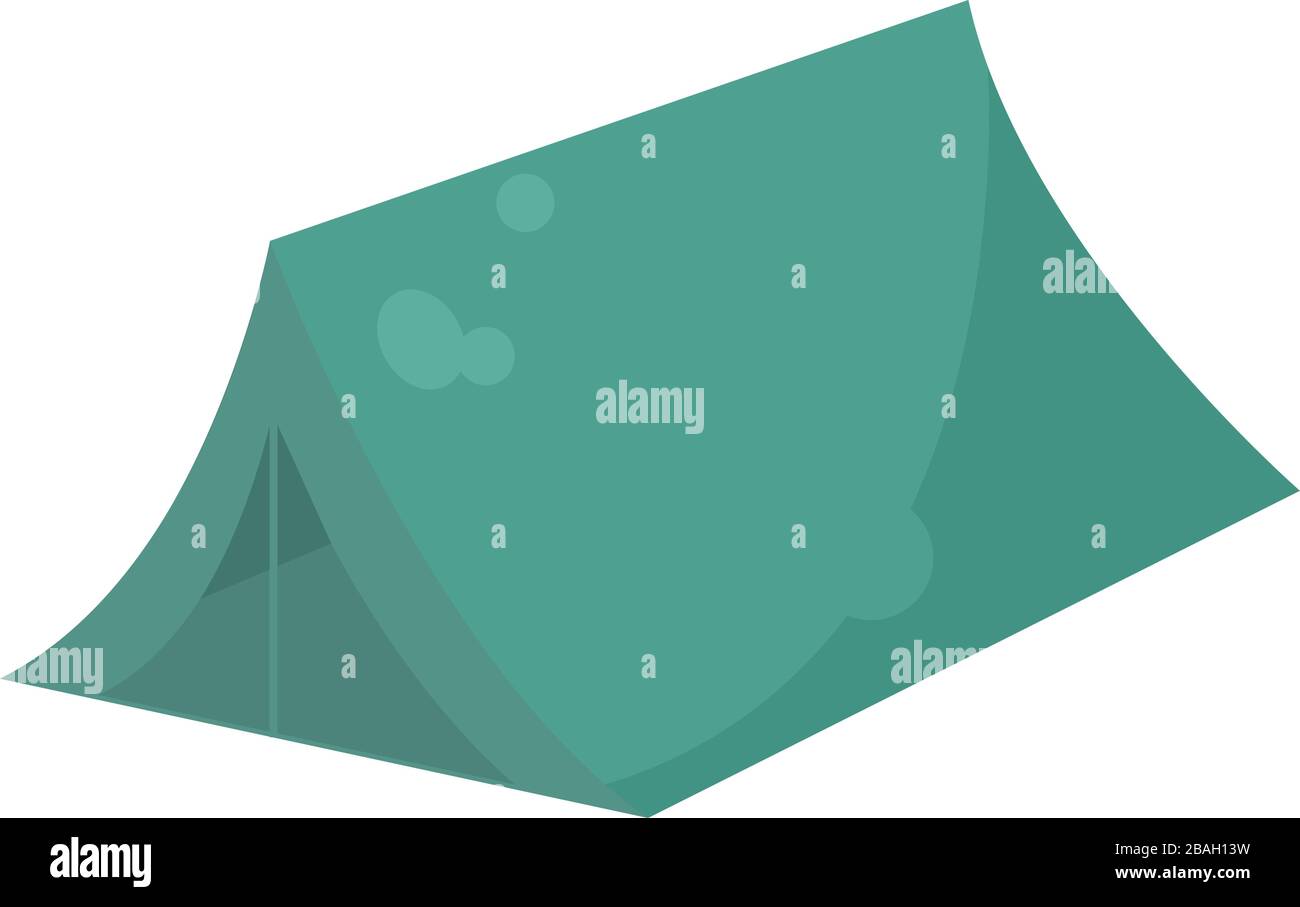 Green tent, illustration, vector on white background Stock Vector Image ...