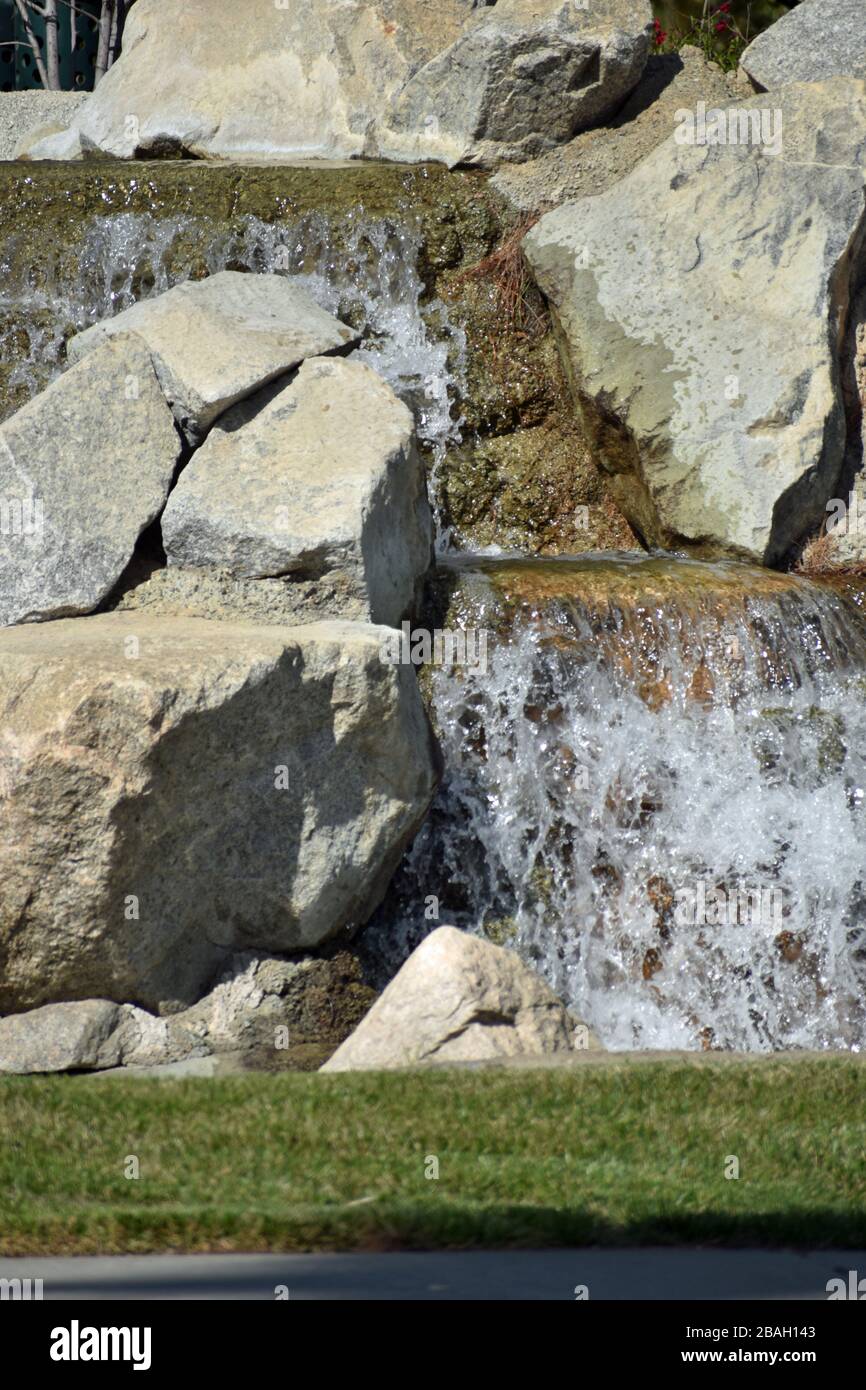Rock Entry Fountain Stock Photo - Alamy