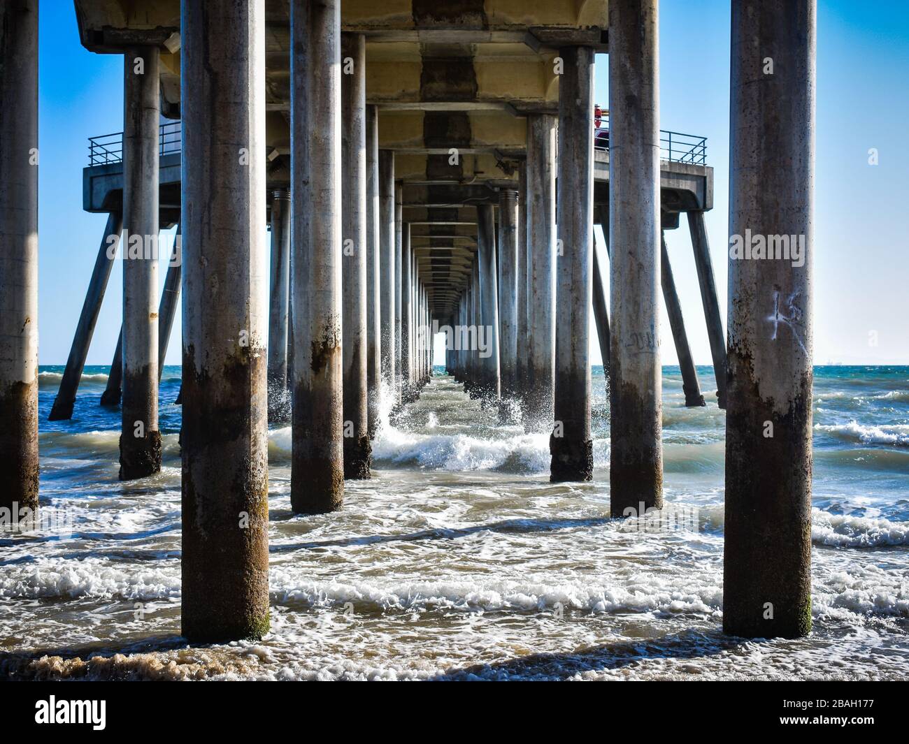 A picture of what you see underneath the pier on Huntington Beach Stock ...
