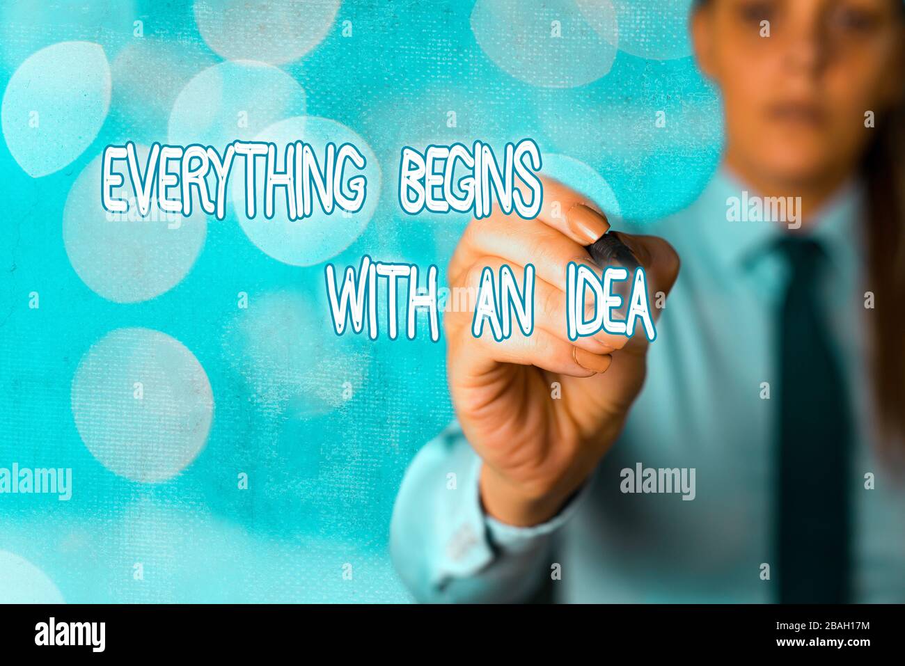 Word writing text Everything Begins With An Idea. Business photo ...